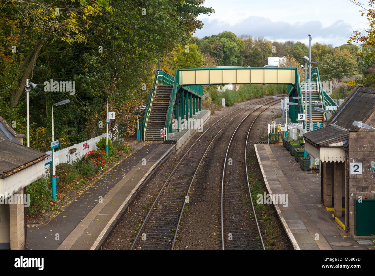 Railway Station Footbridge Bridge Stock Photos & Railway Station ...