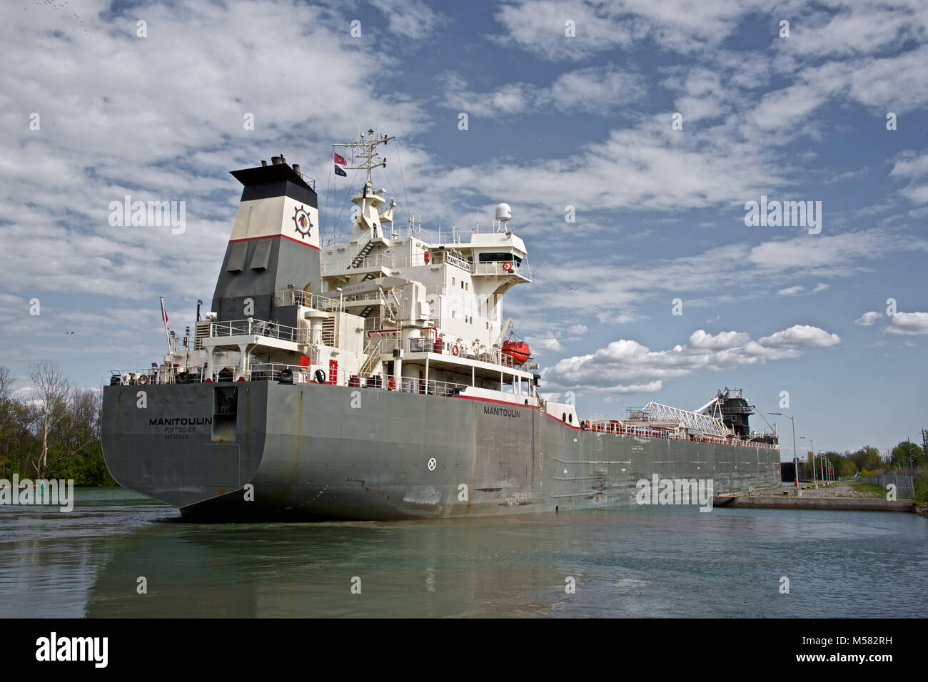 The Manitoulin bulk carrier passing through the Welland Canal Stock ...