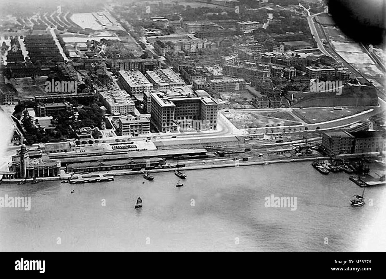 Aerial view of Tsim Sha Tsui in the 1930s Stock Photo - Alamy