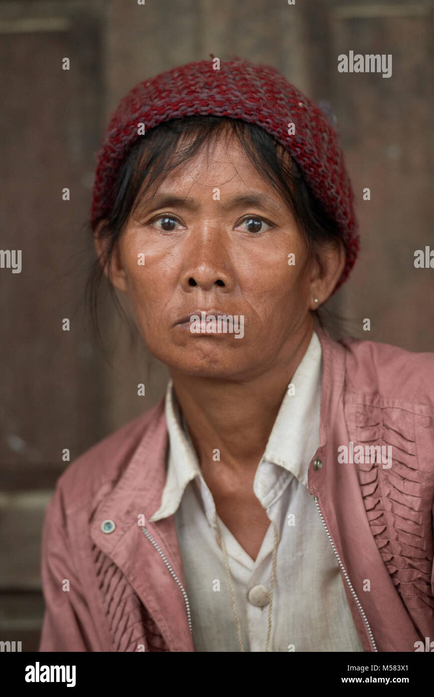 A woman in Tuingo, an ethnic Chin village in Myanmar Stock Photo - Alamy