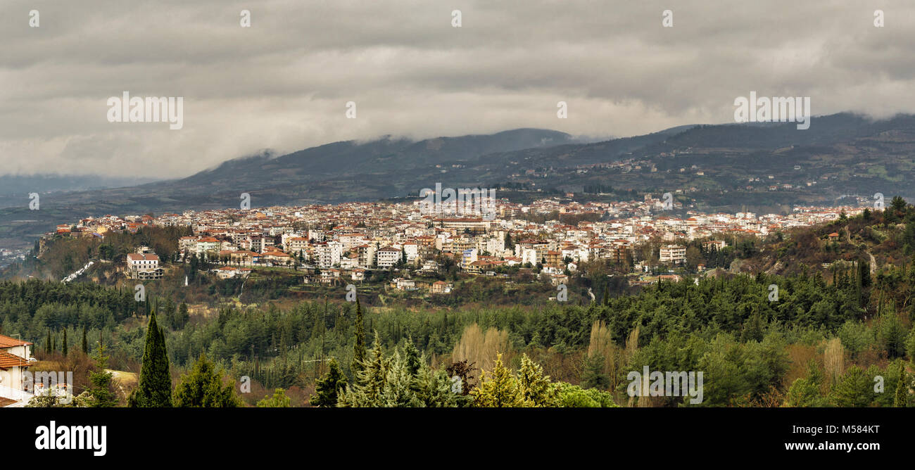 Rare Panoramic View of Edessa city, Greece, Europe Stock Photo - Alamy