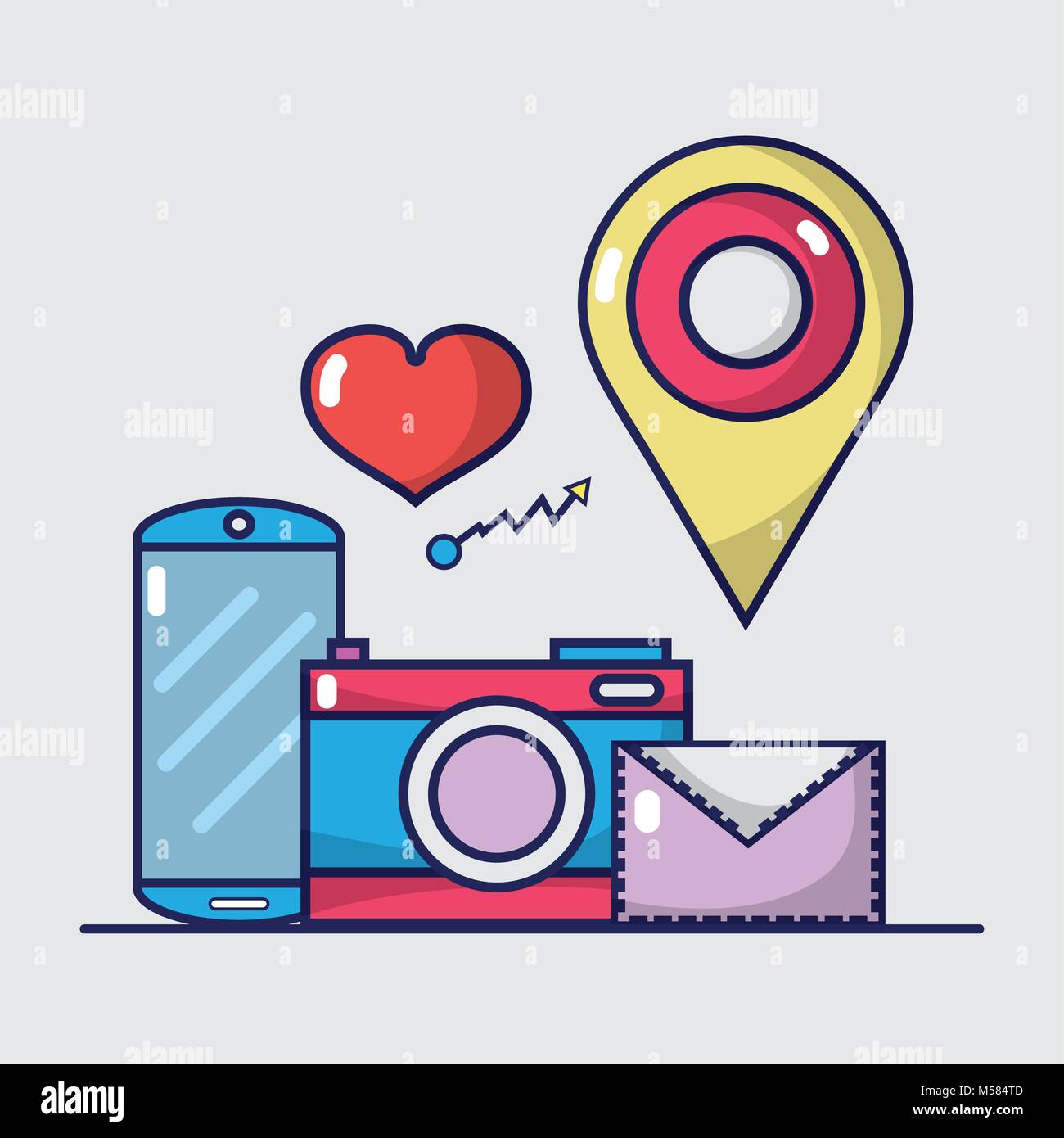 social media element to internet connect Stock Vector Image & Art - Alamy