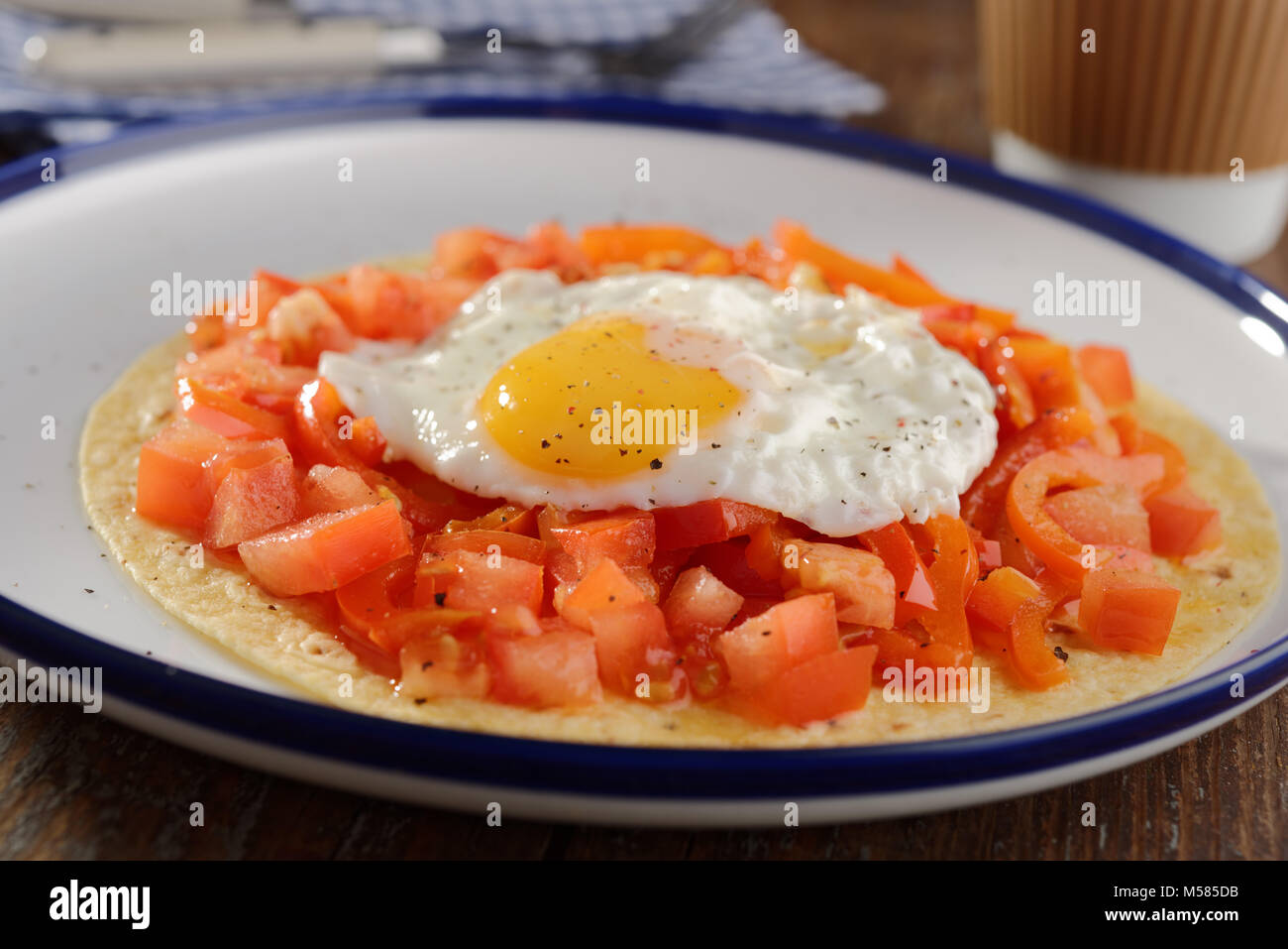 Huevos Rancheros On The Tortilla The Traditional Mexican Breakfast