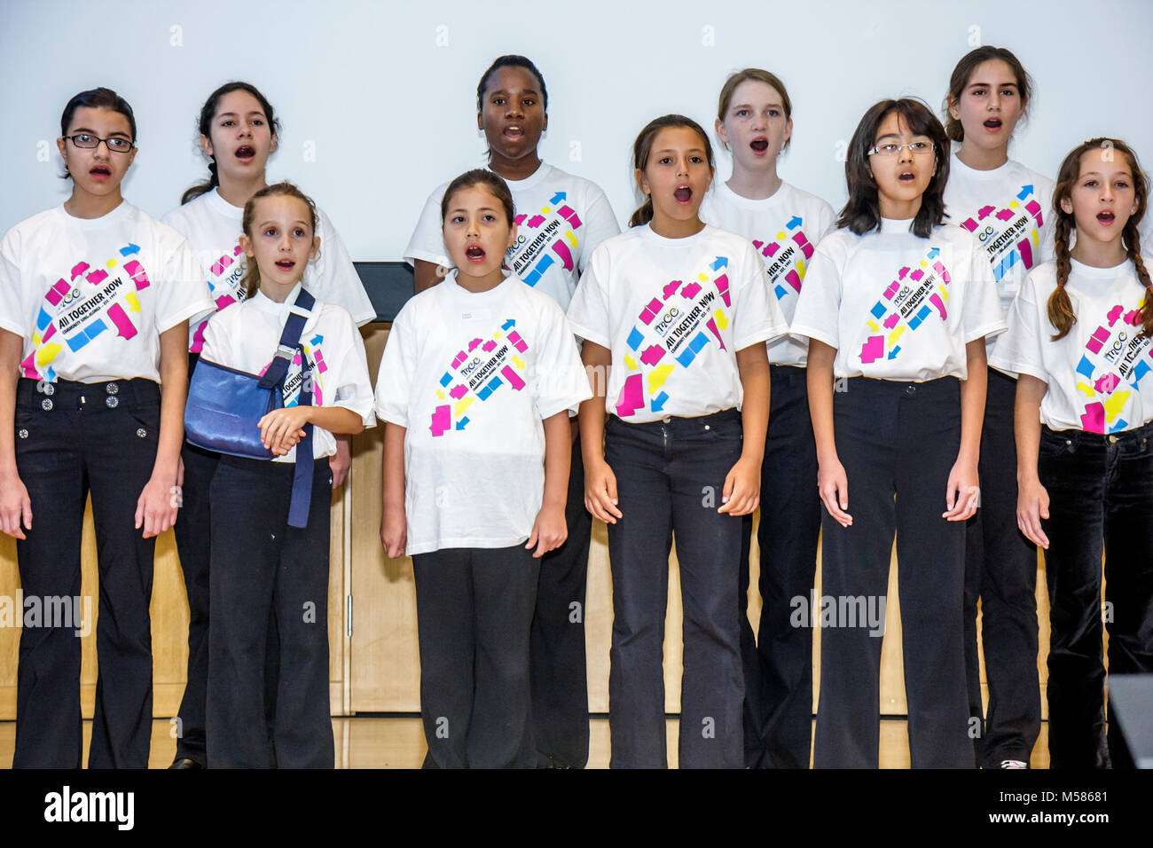Miami Beach Florida,Public Library,children's chorus,community sing a ...