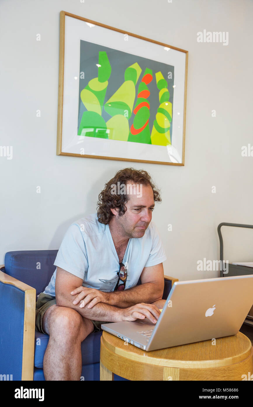 Miami Beach Florida,Public Library,man men male adult adults,Apple ...