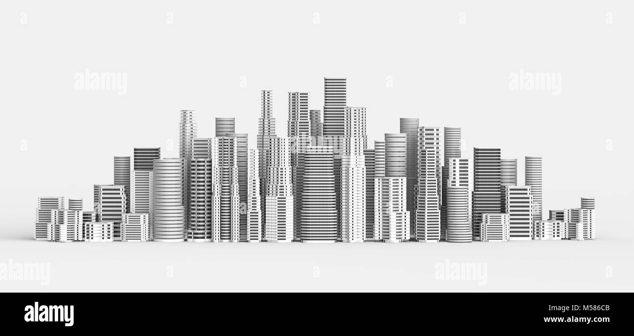 Skyscraper on background city Black and White Stock Photos & Images - Alamy
