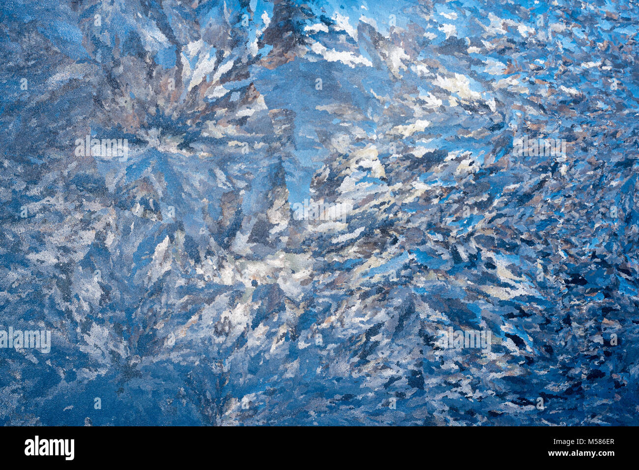 Frost patterns on plastic Stock Photo - Alamy