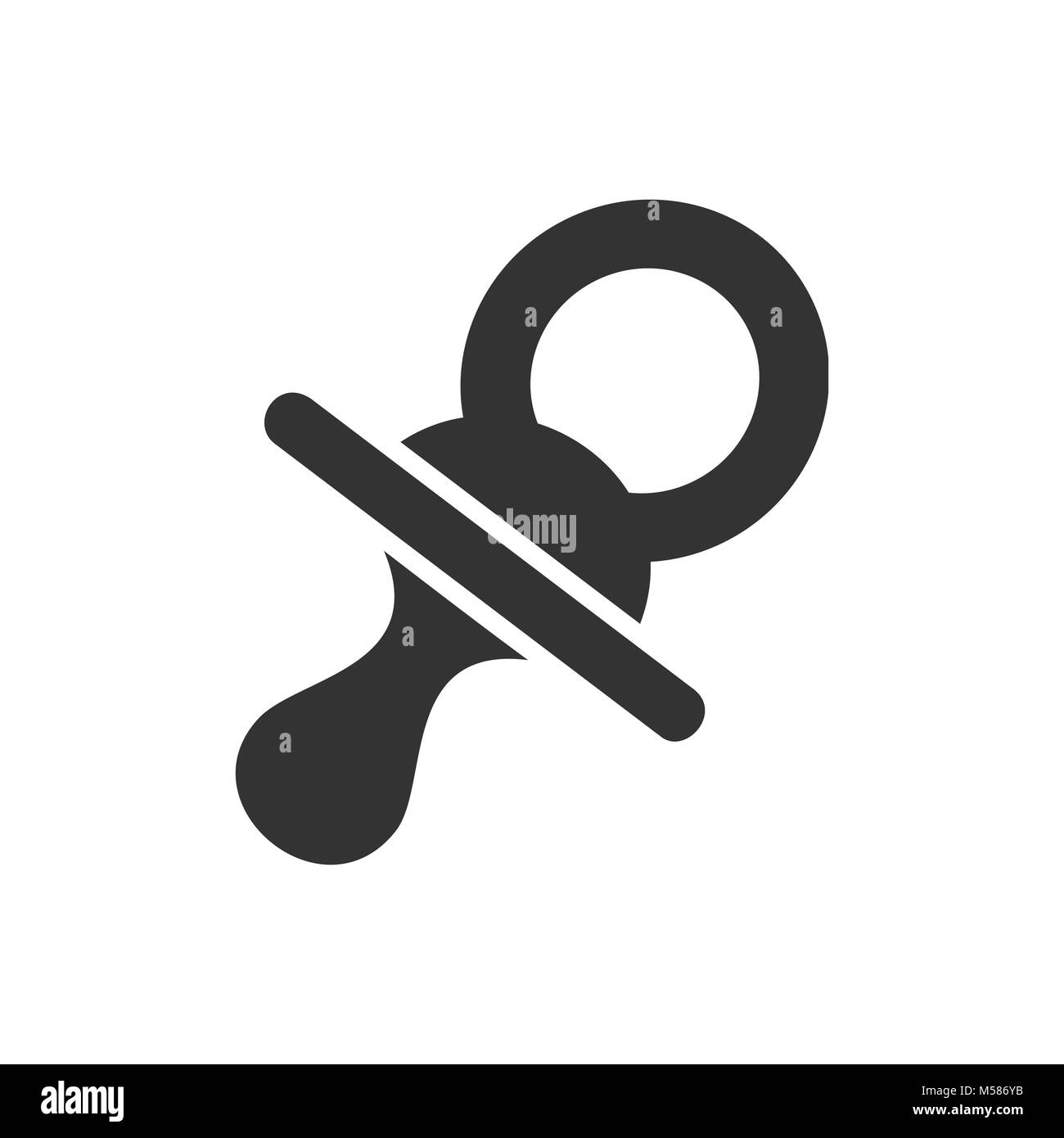 Isolated pacifier icon on white background. Vector illustration Stock ...