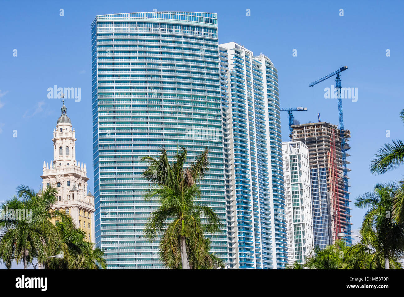 Miami Florida,Biscayne Boulevard,high rise skyscraper skyscrapers ...