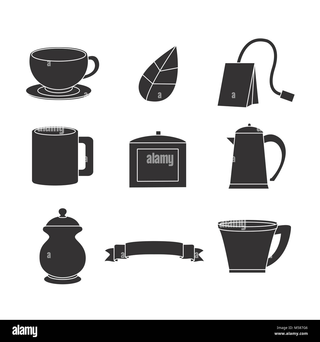 Tea collection elements Stock Vector Image & Art - Alamy