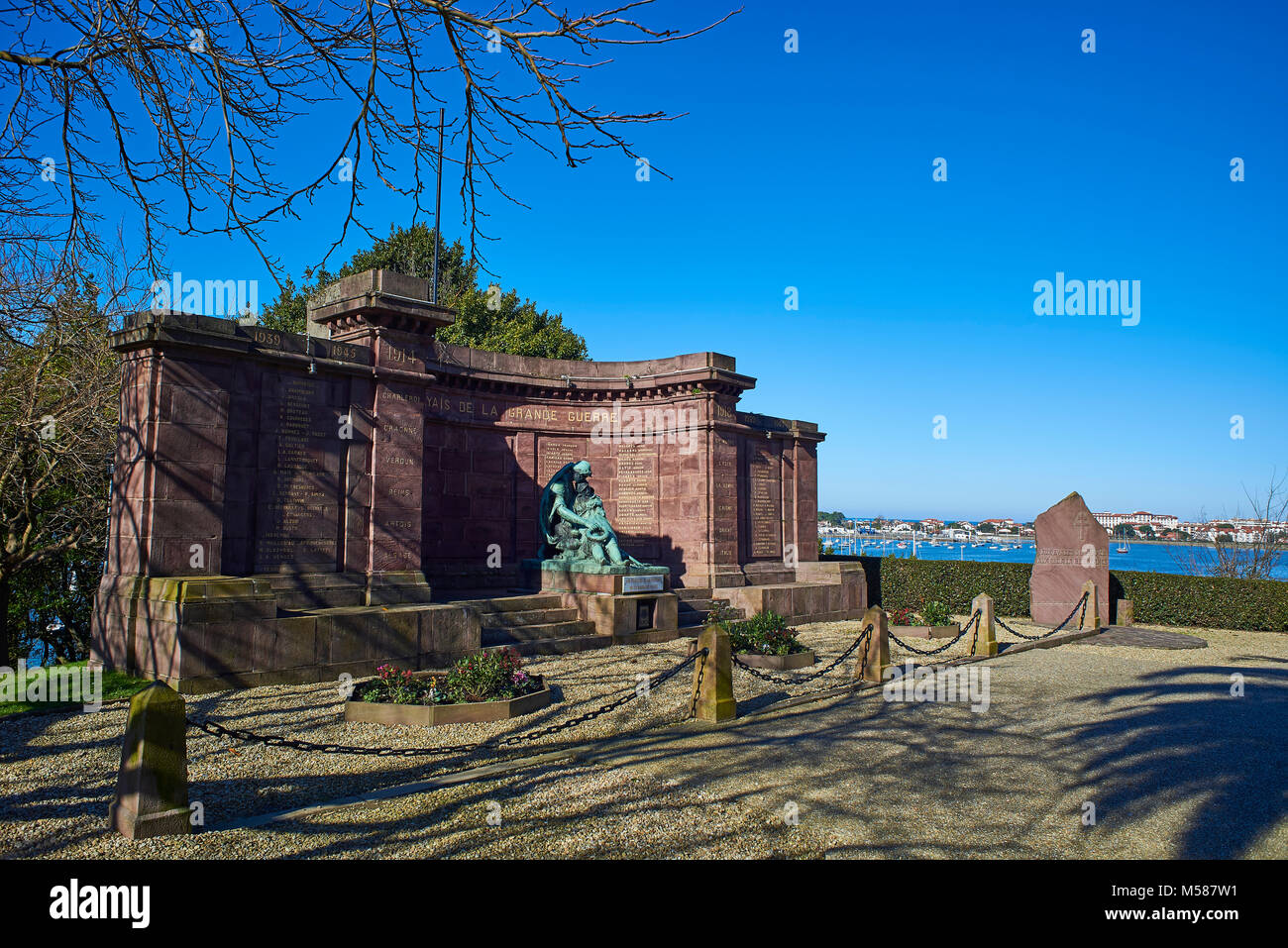 Hendaye, France - January 28, 2018. Memorial monument dedicated to who ...