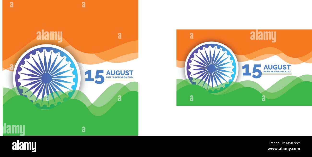 India national day august Stock Vector Images - Alamy