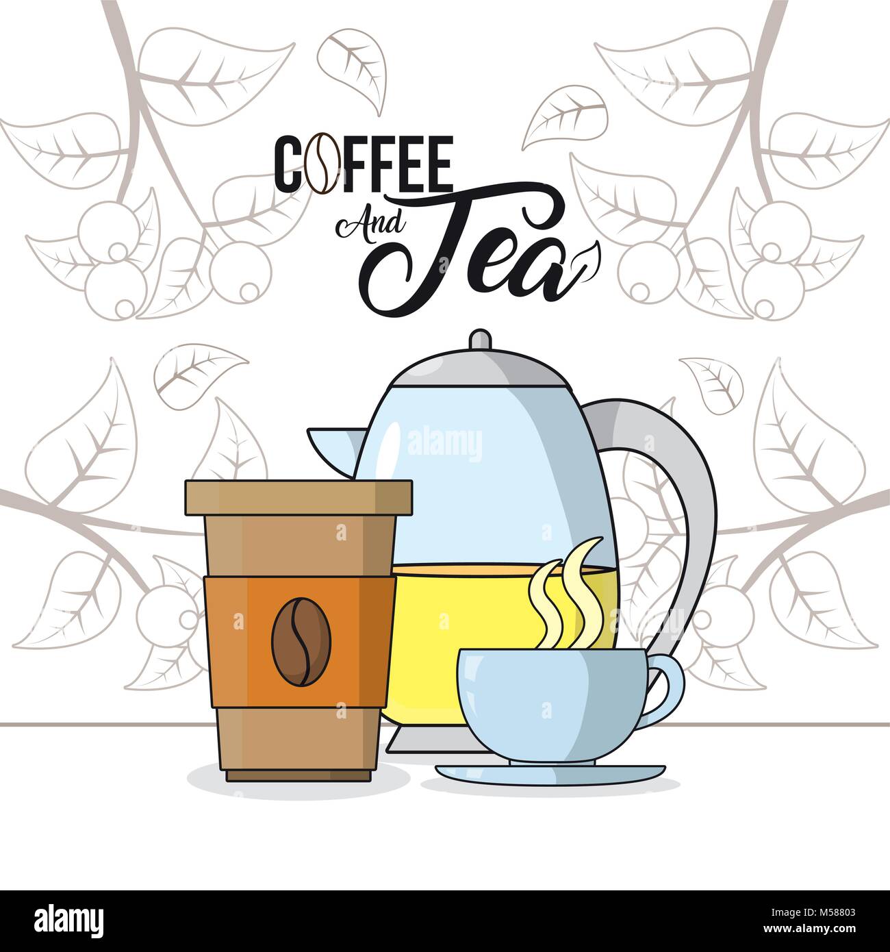 Coffee and tea concept Stock Vector Image & Art - Alamy