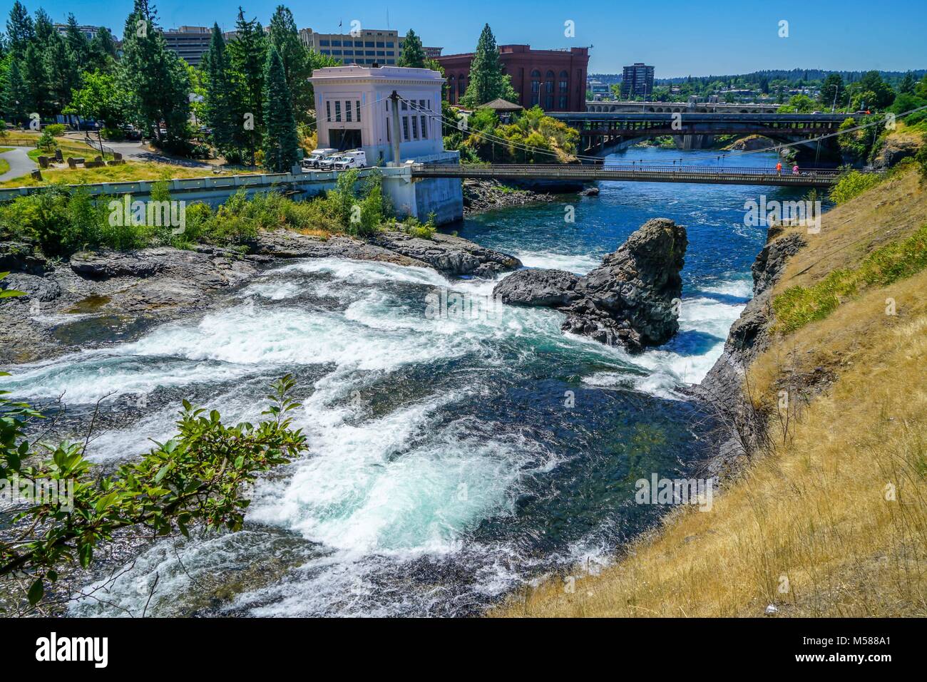 The stunning Riverfront Park in Spokane Washington shows off the ...