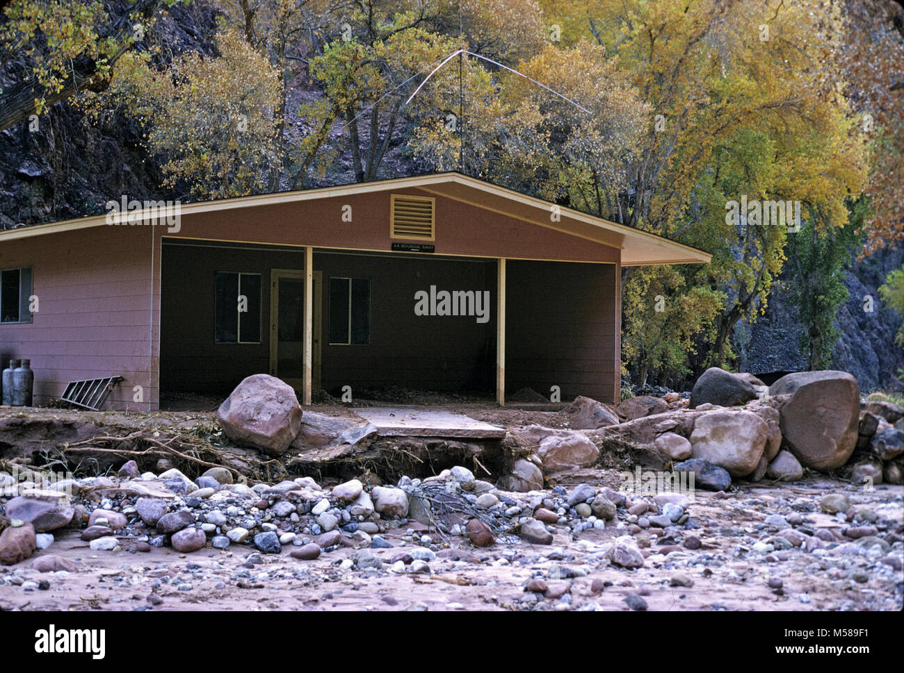 Grand Canyon Flood of Bright Angel Canyon . View of what was the newly ...