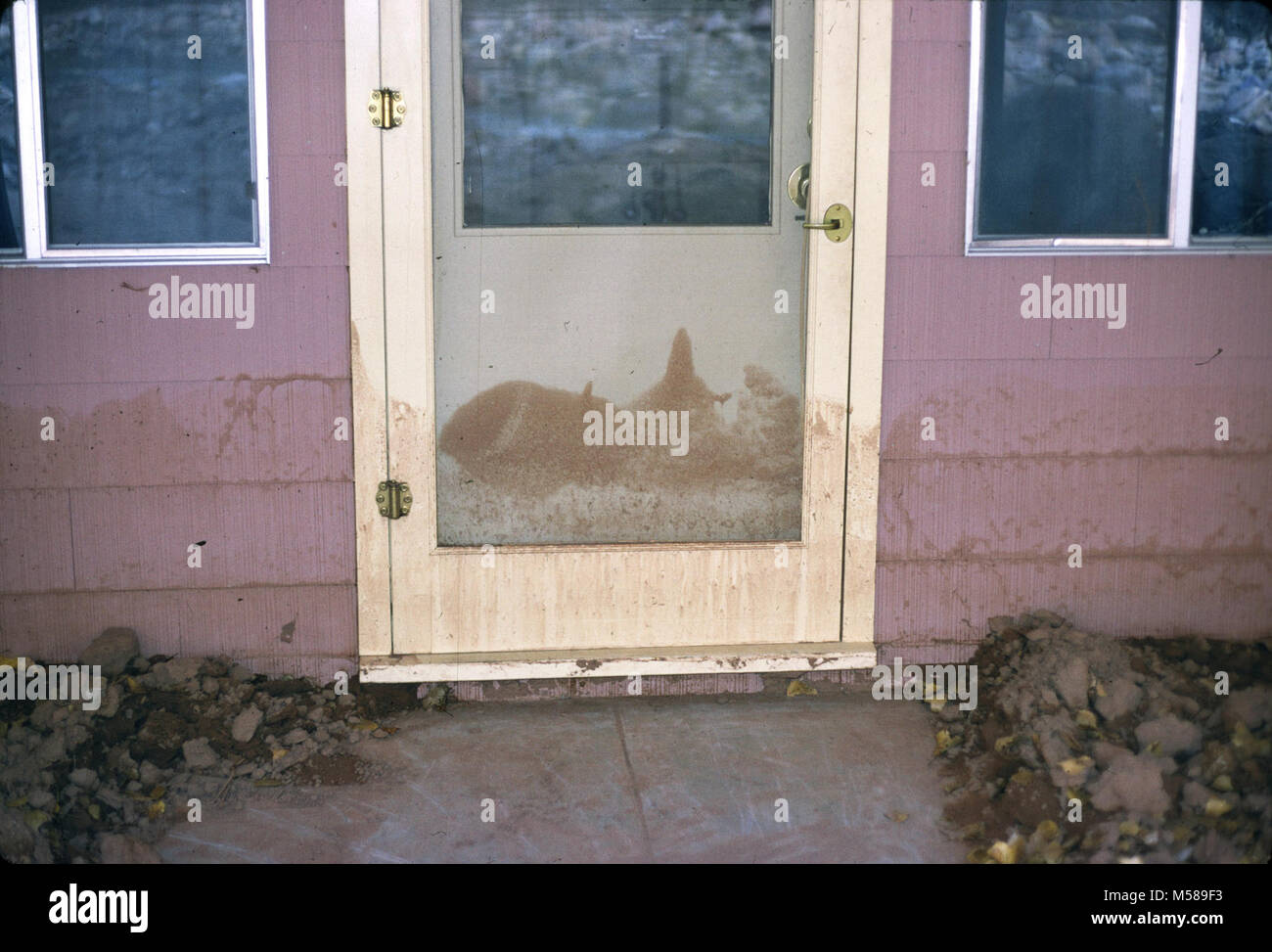 Grand Canyon Flood of Bright Angel Canyon . High water mark on the USGS ...