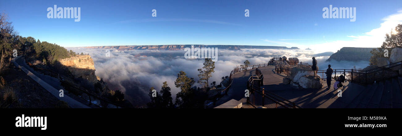 Grand Canyon Inversion Mather Point Panorama. A rare total inversion ...