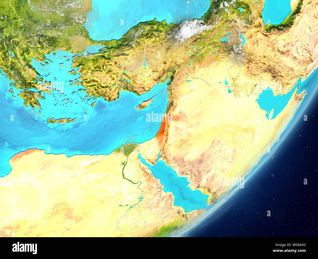 Satellite view israel hi-res stock photography and images - Alamy