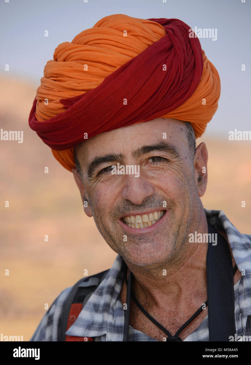 Rajasthani wearing colorful turban, Rajasthan, India Stock Photo - Alamy