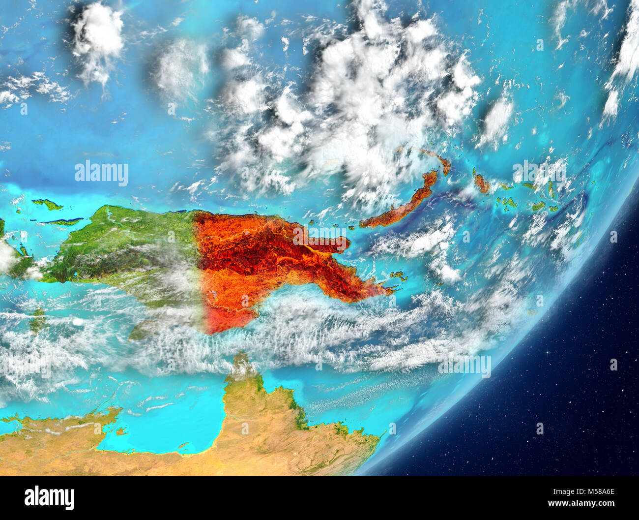 Papua new guinea satellite image hi-res stock photography and images ...