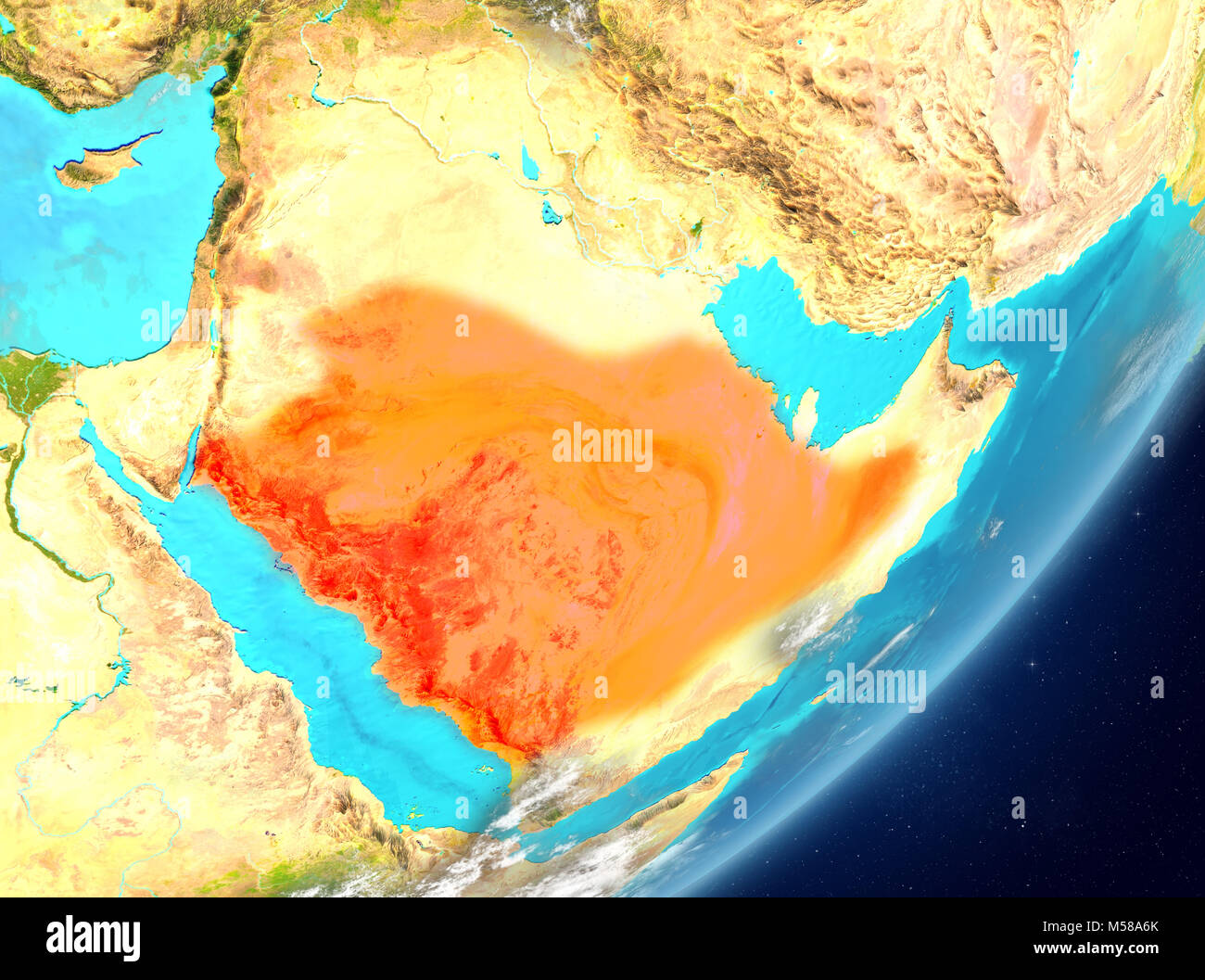 Saudi satellite image hi-res stock photography and images - Alamy
