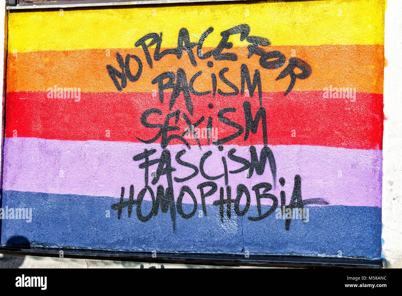 There is no place for racism sexism fascism homophobia Stock Photo - Alamy