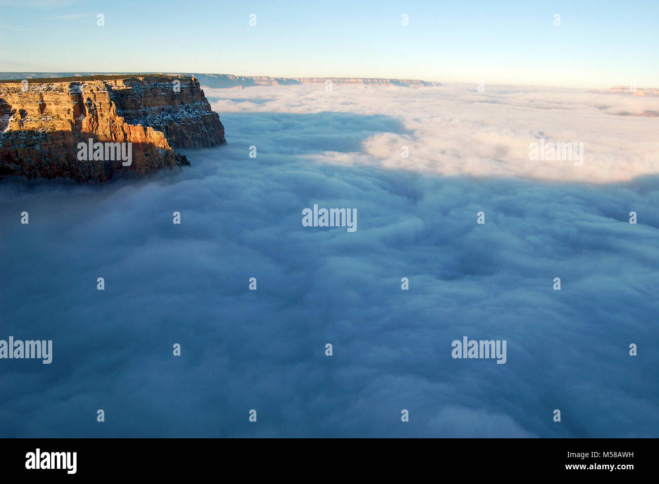Grand Canyon National Park Cloud Inversion from Desert View November. A ...