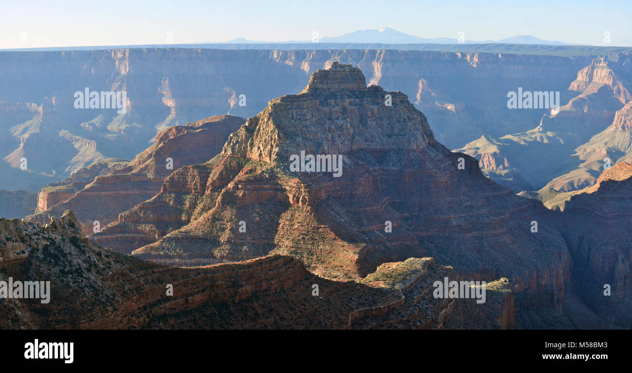 Grand Canyon National Park North Rim Vishnu Temple . Sunrise view from ...
