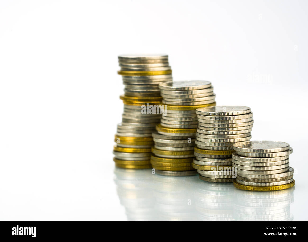 News text on coins stack hi-res stock photography and images - Alamy