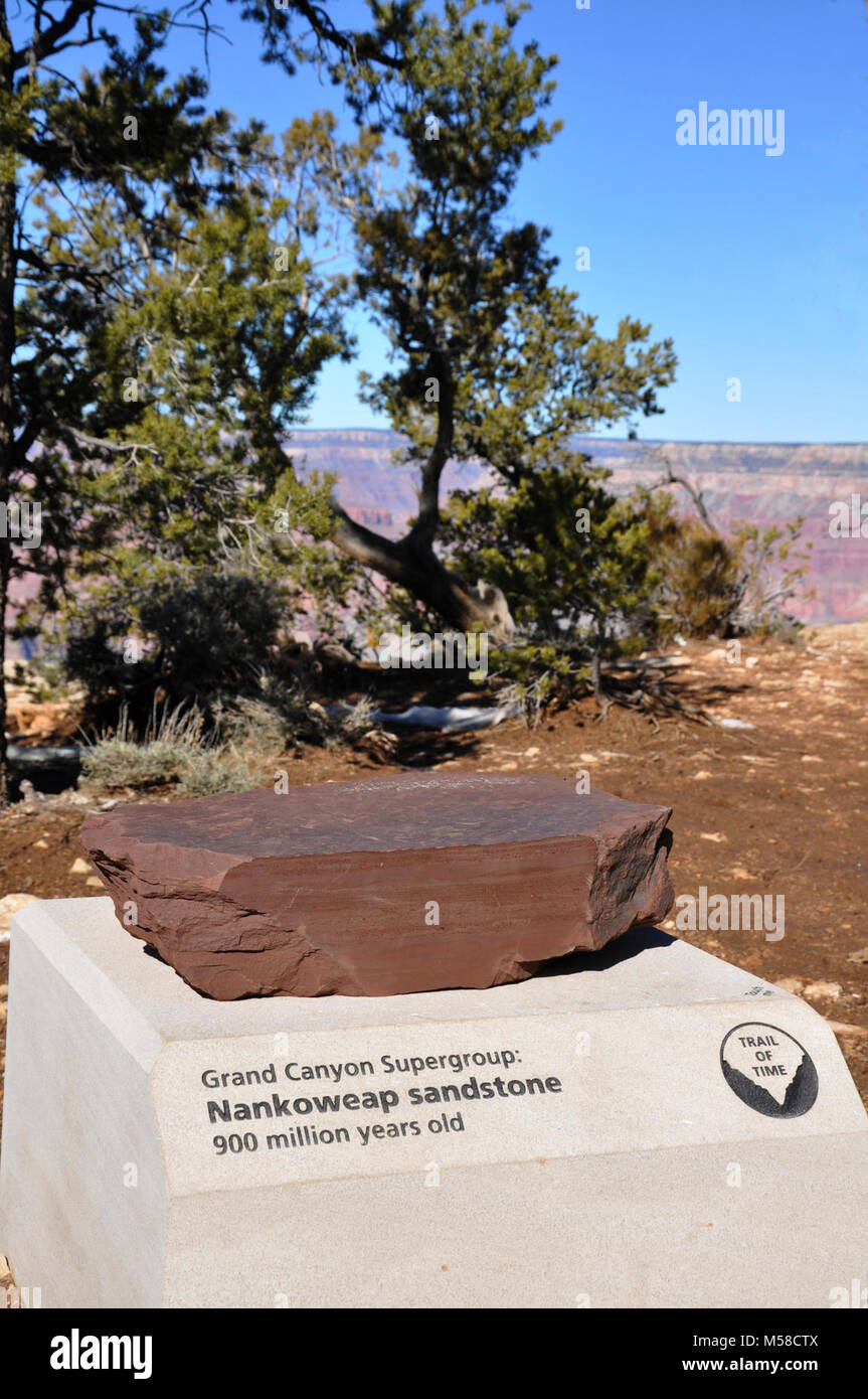 Grand Canyon Trail of Time Nankoweap sandstone . The Trail of Time is ...