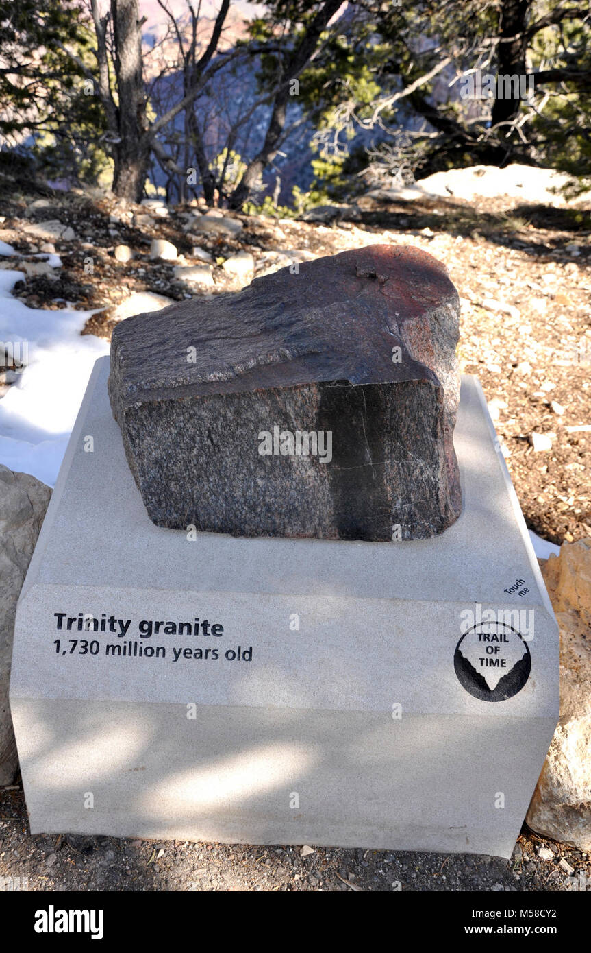Grand Canyon Trail of Time Trinity granite . The Trail of Time is an ...