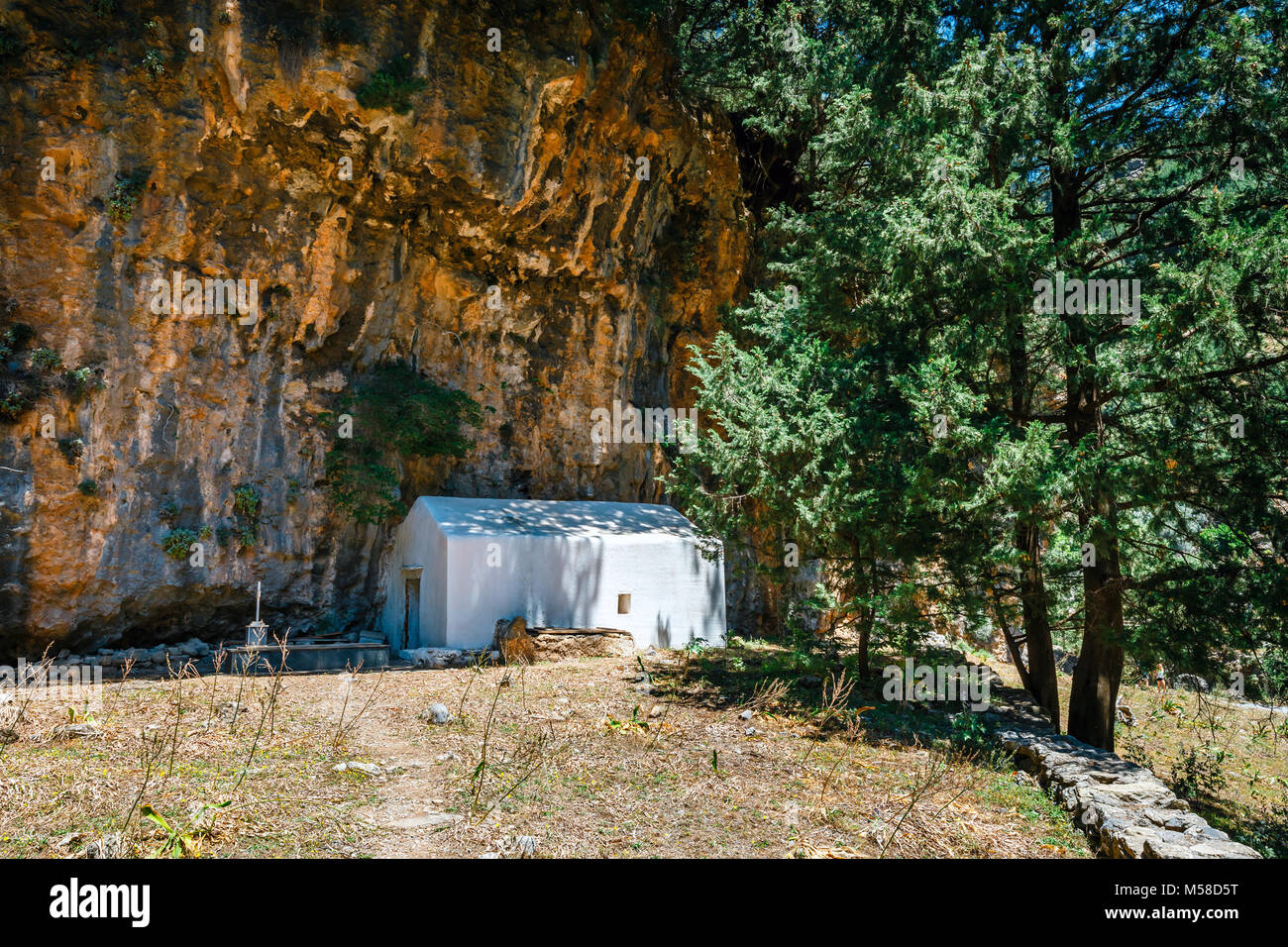 Displaced village Samaria in Samaria Gorge in central Crete, Greece ...