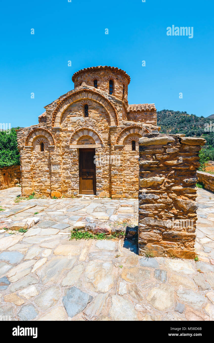 view of Byzantine church in Fodele, Crete, Greece Stock Photo - Alamy