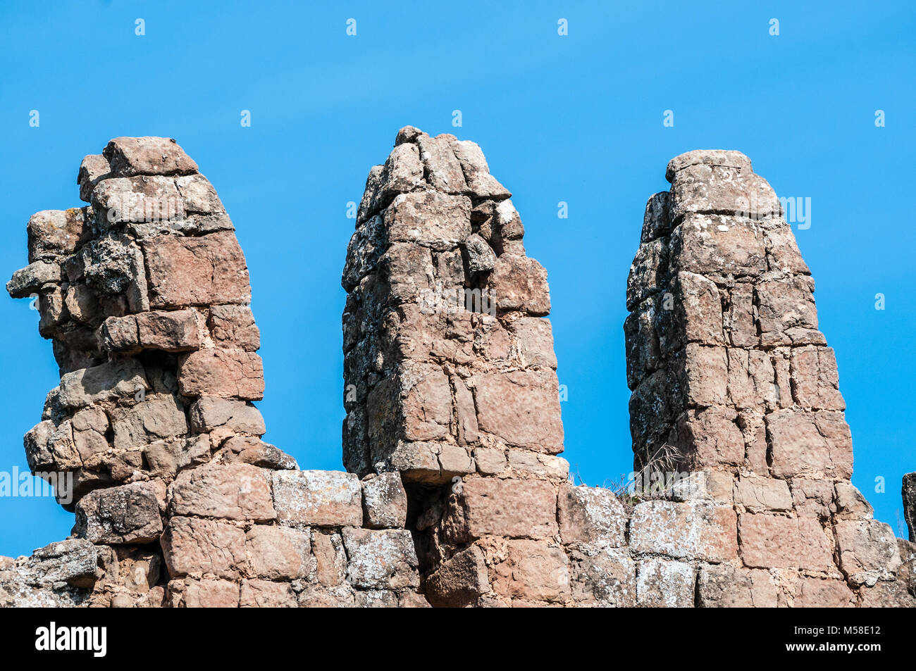 Merola castle. merlons. At the moment only the tramuntana wall of the ...