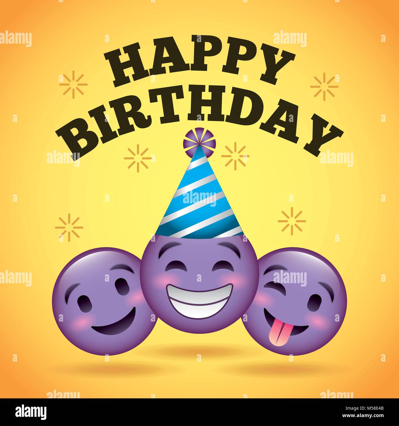 Happy birthday emoji Stock Vector Images - Alamy