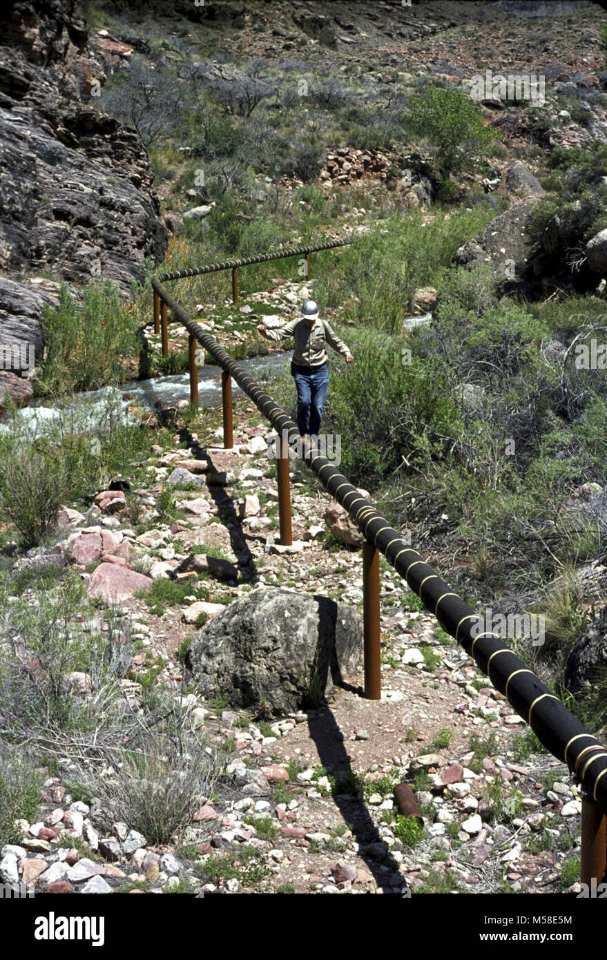 Trans canyon Pipeline (Historic) . M.W. (Waldo) Wilcox inspecting new ...