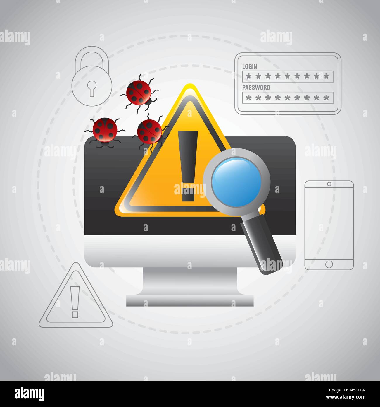 Malware research Stock Vector Images - Alamy