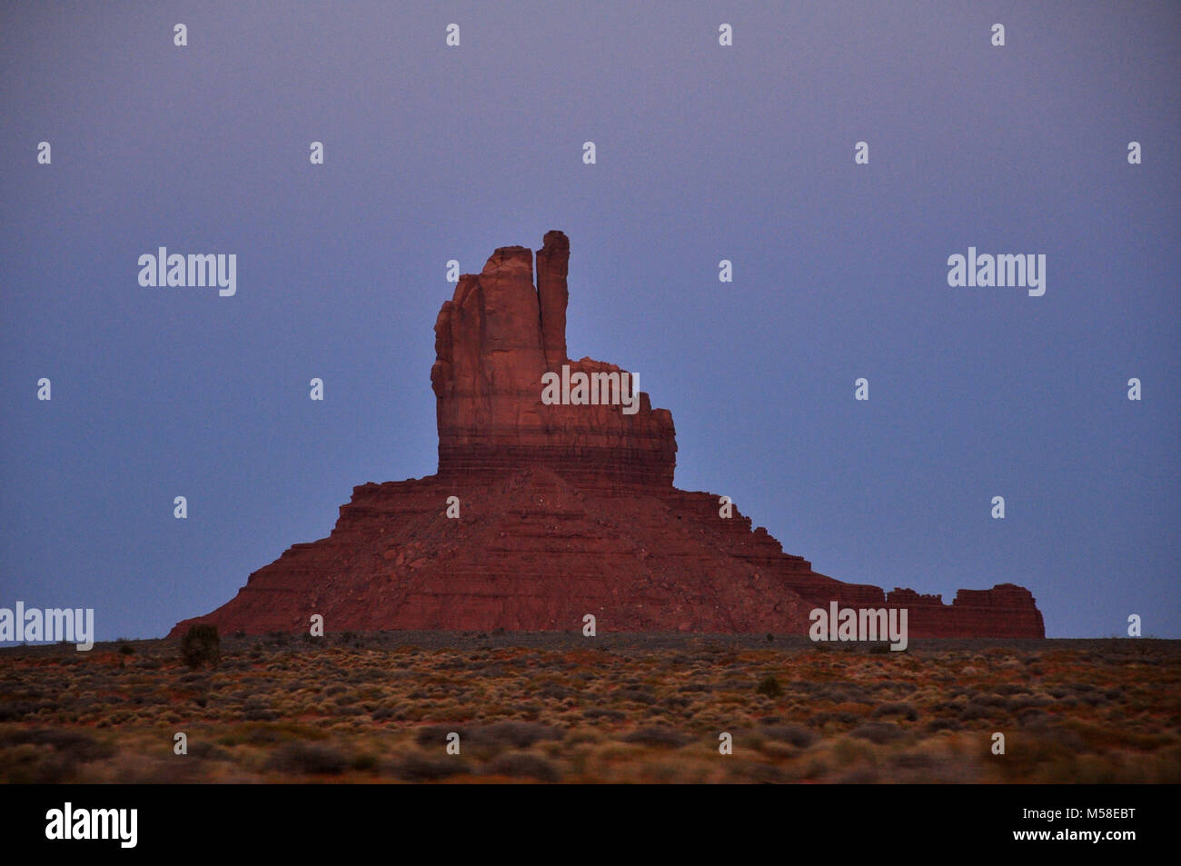 Indian Head Butte in Monument Valley Stock Photo - Alamy