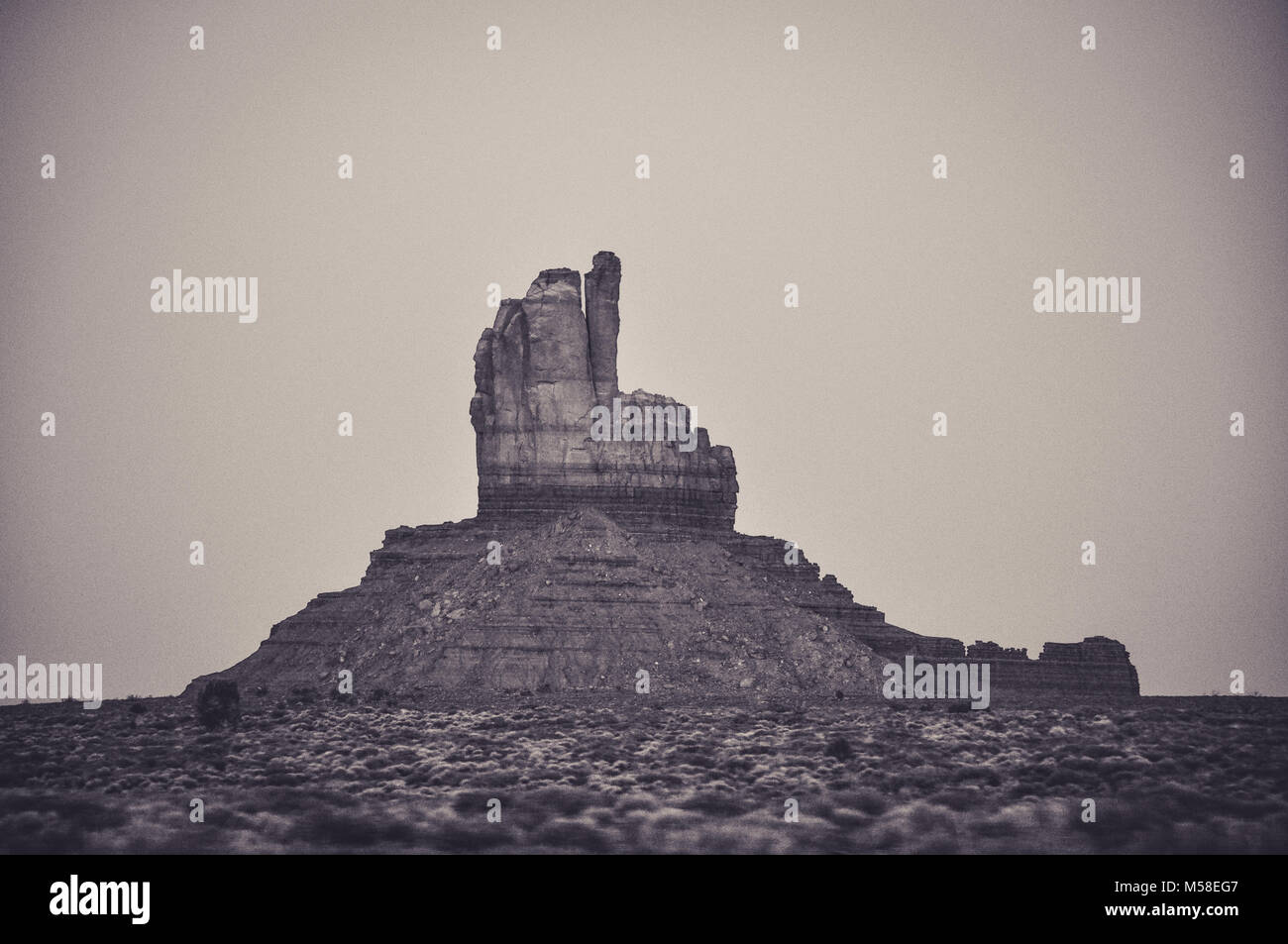 Indian Head Butte in Monument Valley Stock Photo - Alamy