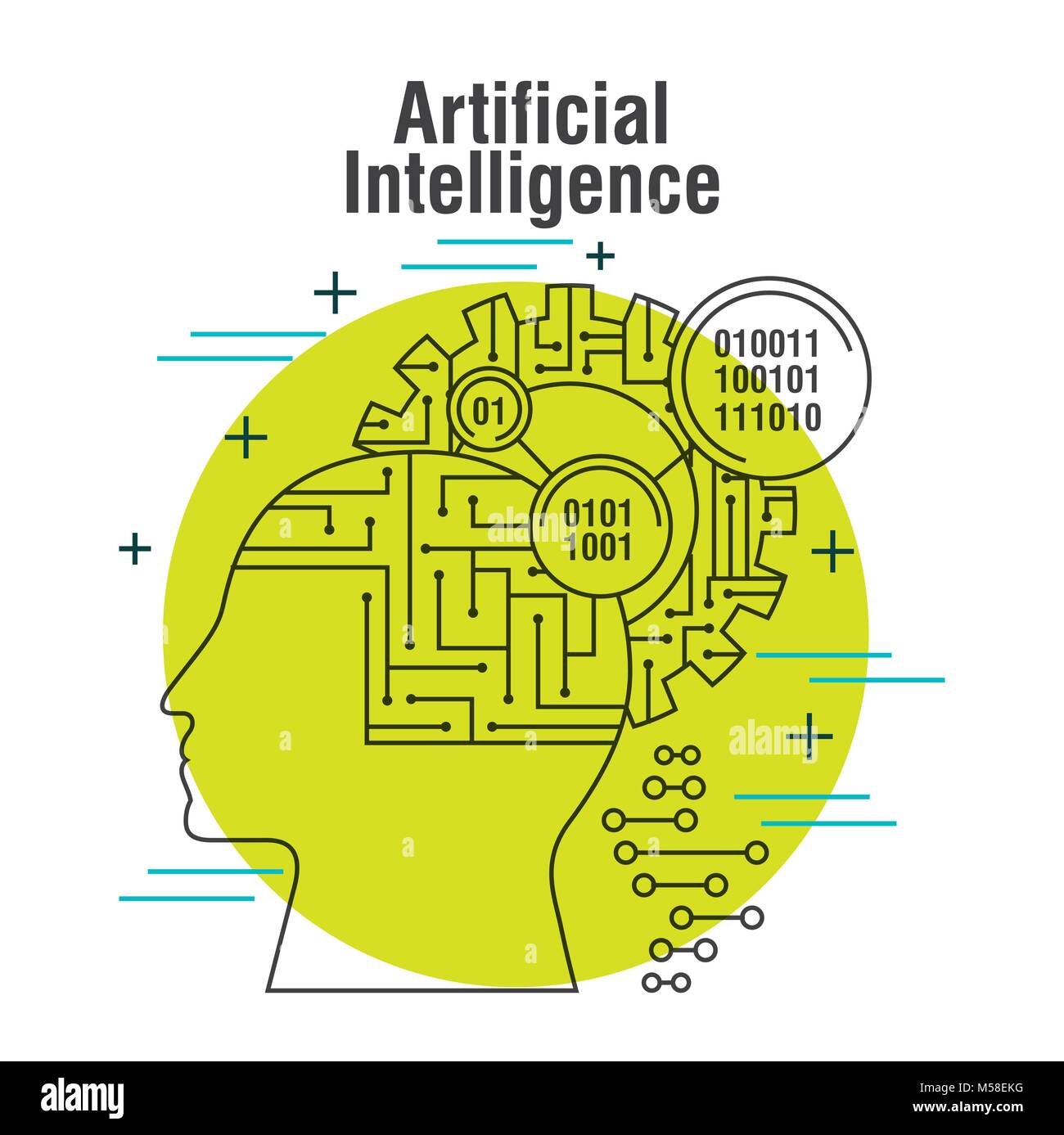 Binary head Stock Vector Images - Alamy
