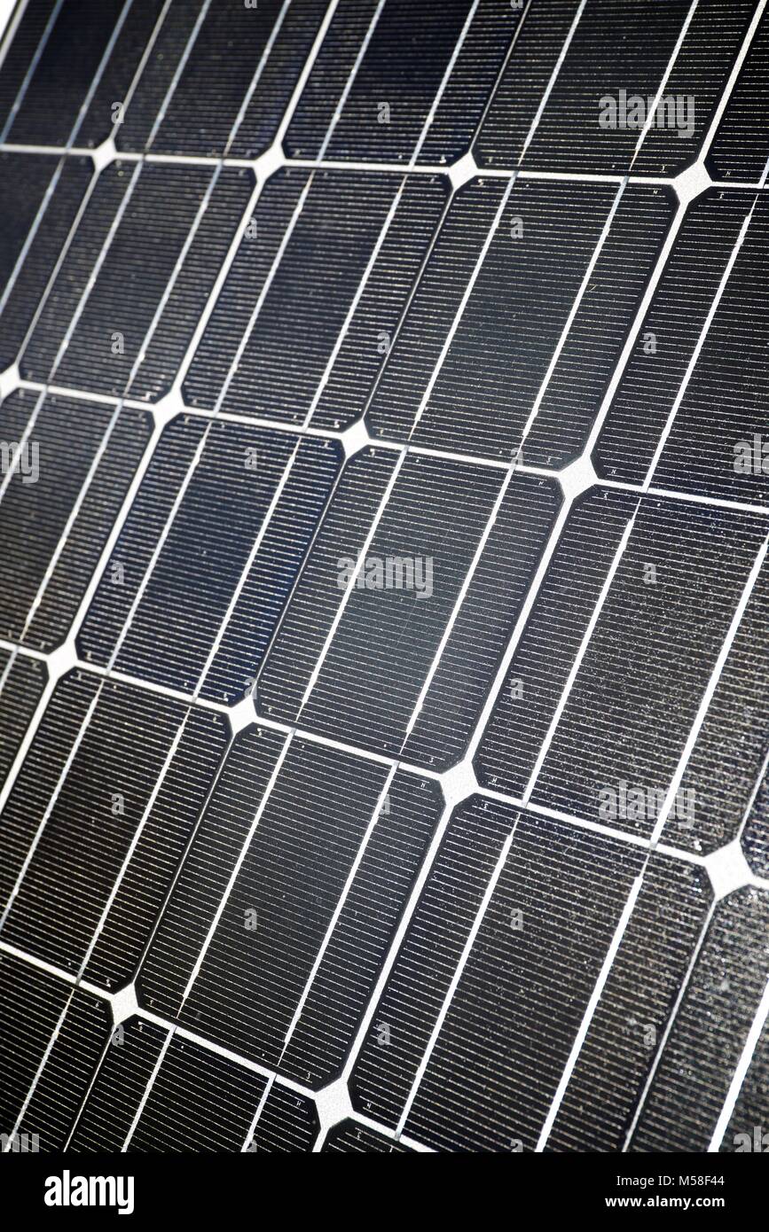 Detail of a photovoltaic panel for renewable electric production Stock ...
