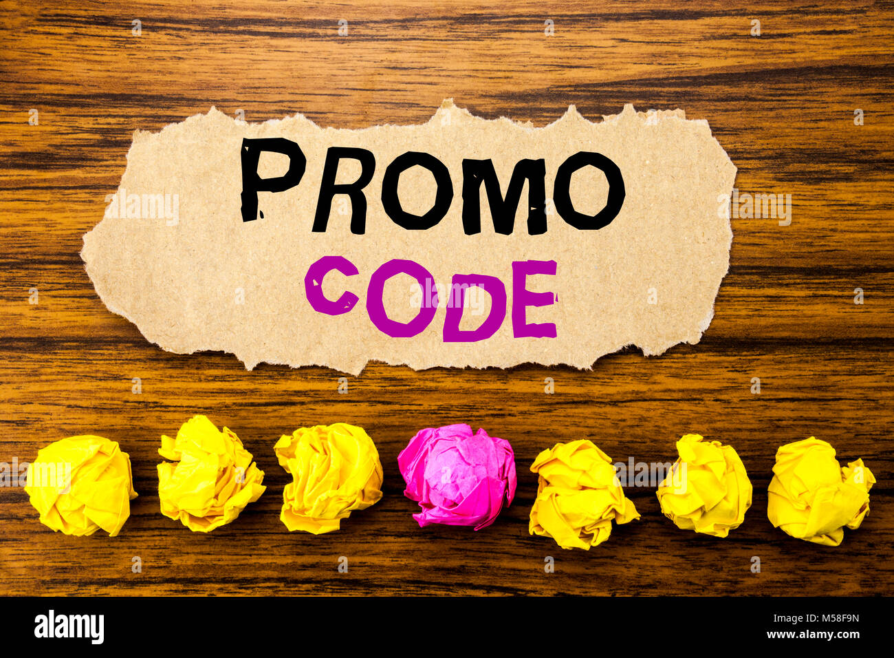Handwriting text Promo Code. Concept for Promotion for Online Business ...
