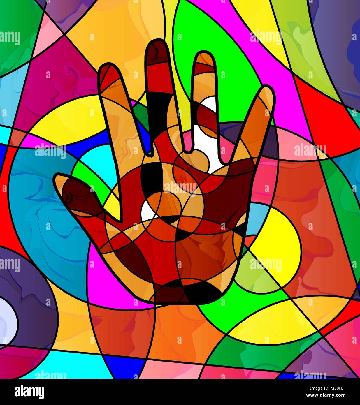 Hand colored image Stock Vector Images - Alamy