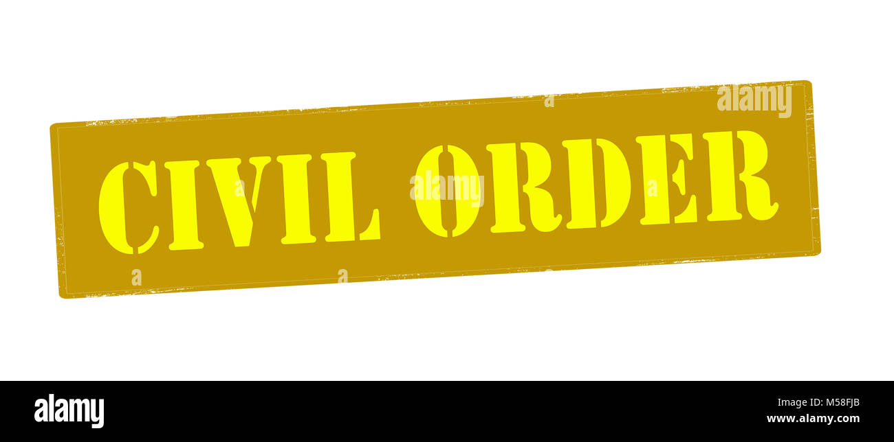 Rubber stamp with text civil order inside, vector illustration Stock ...