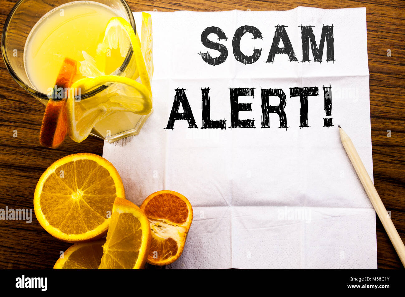 Conceptual text caption showing Scam Alert. Concept for Fraud Warning ...