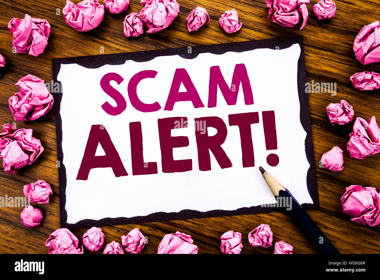 Hand writing text caption inspiration showing Scam Alert. Business ...