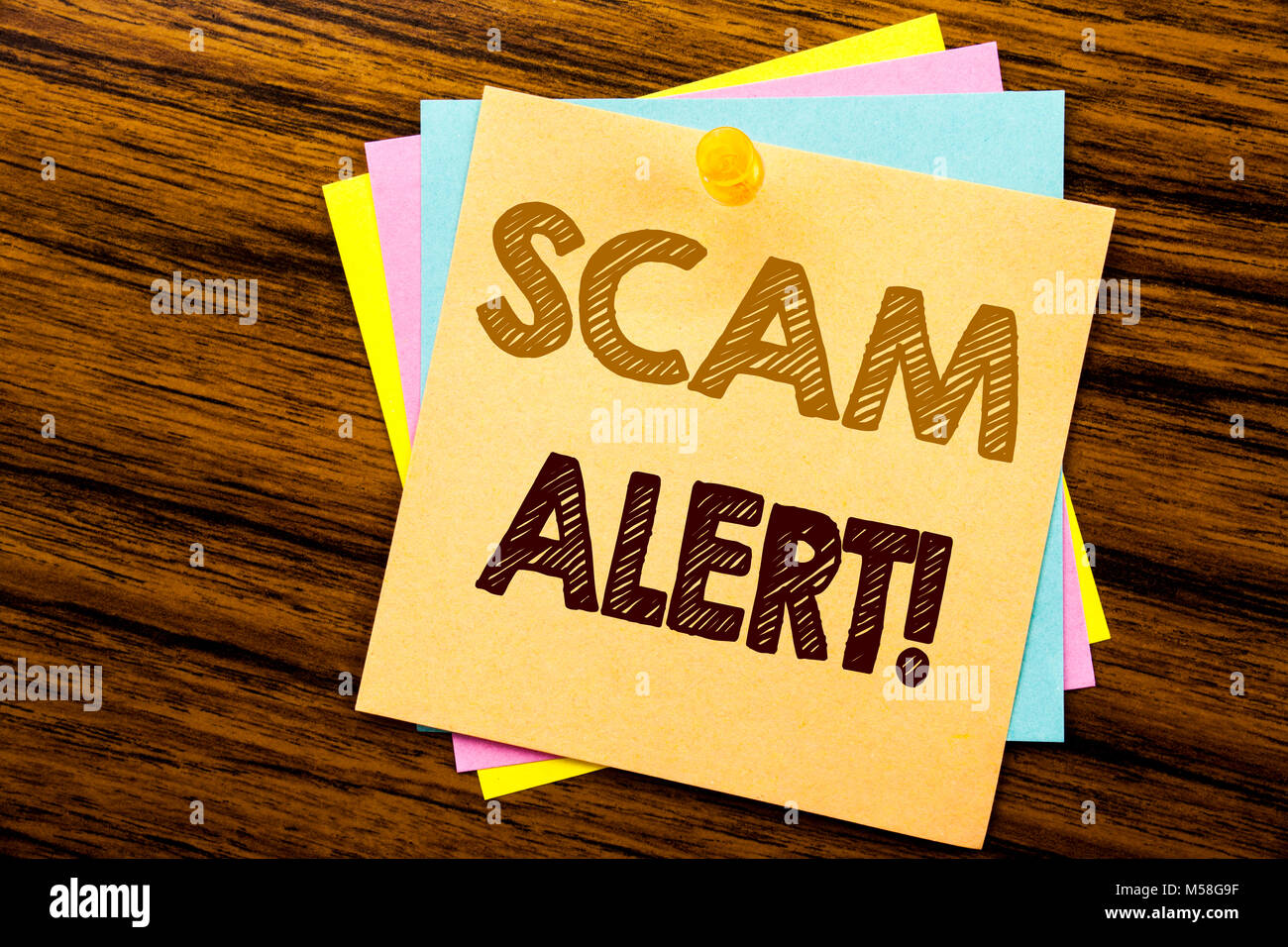 Conceptual hand writing text caption inspiration showing Scam Alert ...