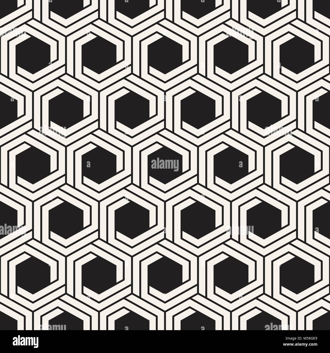 Vector seamless lattice pattern. Modern stylish texture with monochrome ...