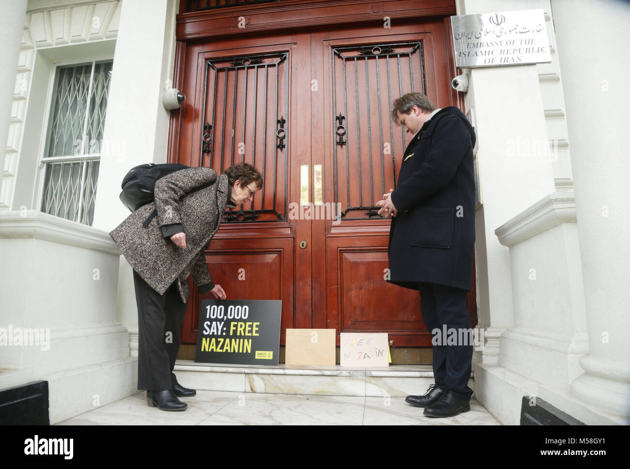 Richard Ratcliffe (right), the husband of jailed British mother Nazanin ...