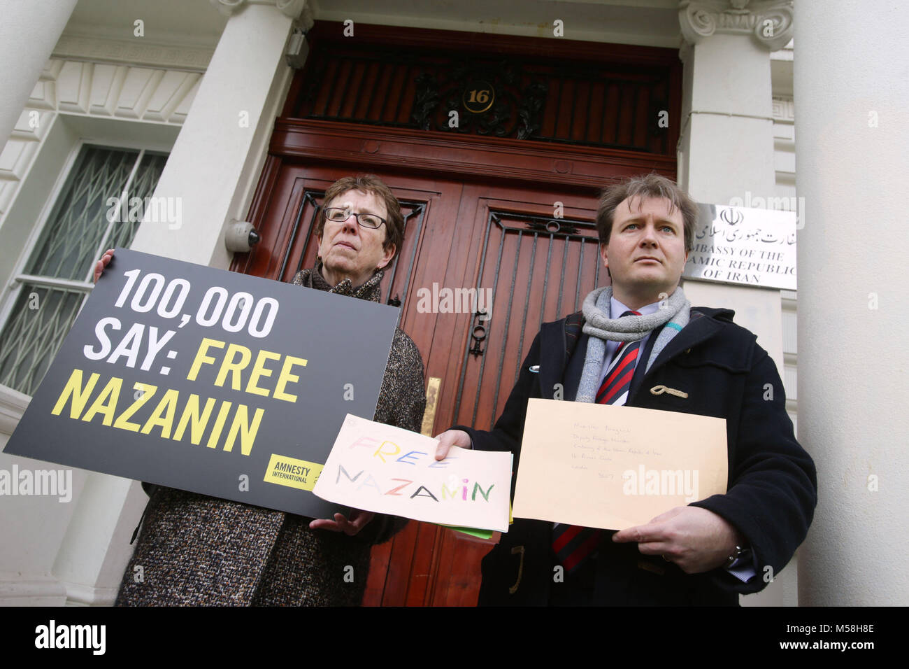 Richard Ratcliffe (right), the husband of jailed British mother Nazanin ...